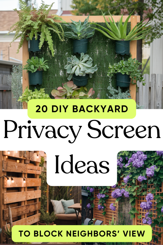 20 DIY Backyard Privacy Screen Ideas to Block Neighbors’ View – Lawn ...